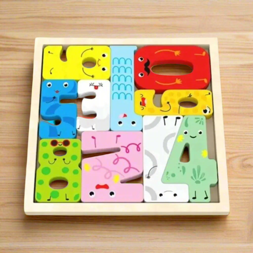 Erenjoy Wooden Number Puzzle Block for Kids