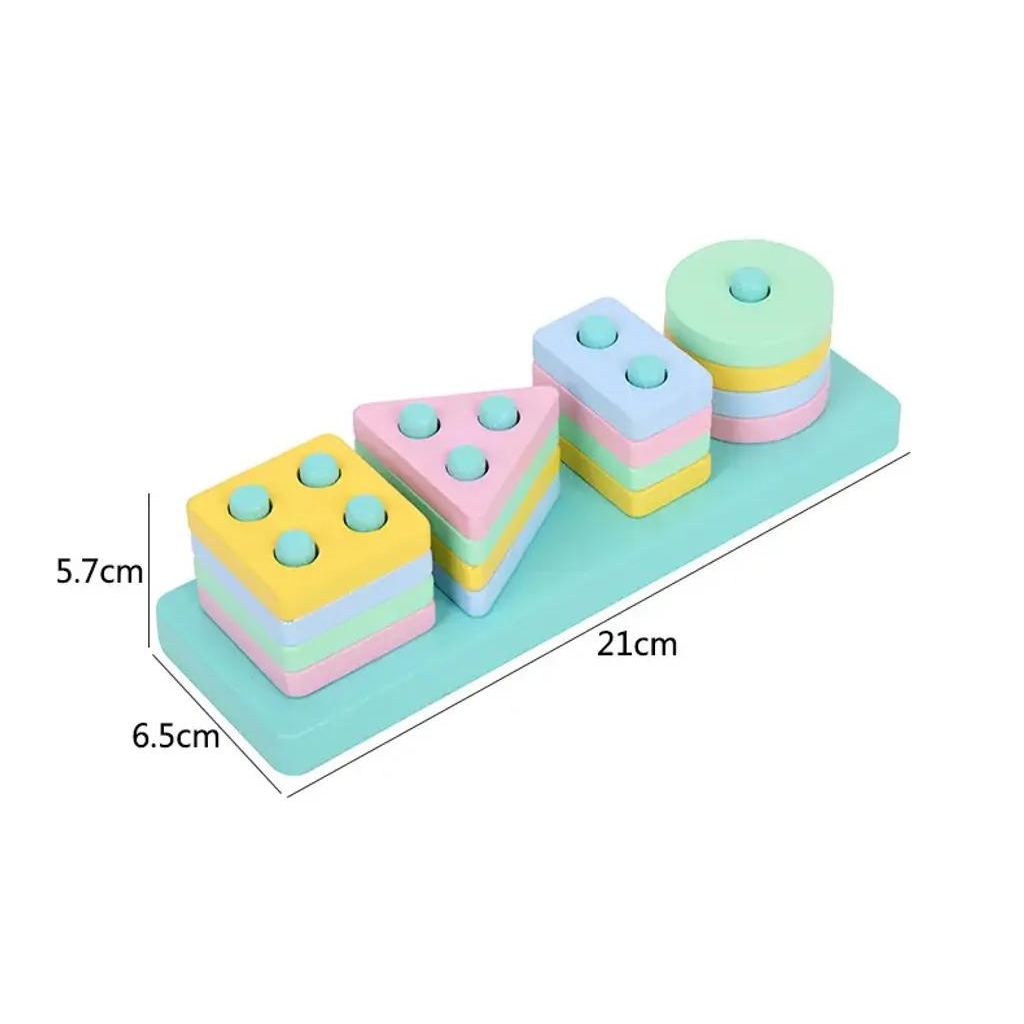 Rectangle Montessori Stacker: Geometric Blocks Shape – Erenjoy