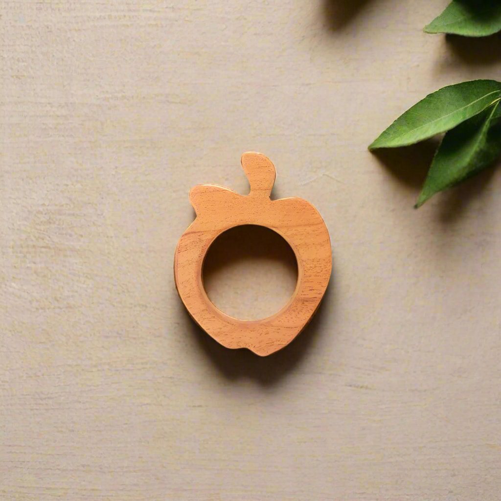 Keep Your Baby Happy with Erenjoy's Neem Wood Apple Teether