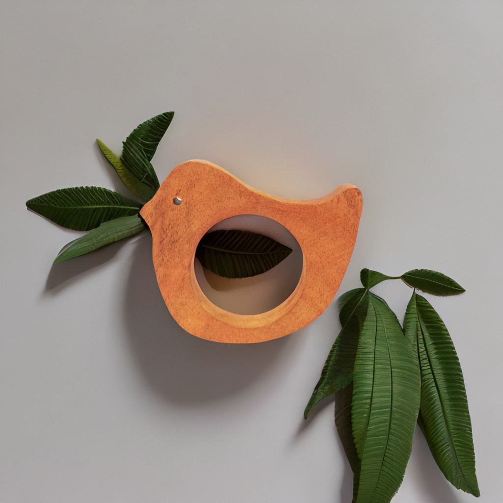Erenjoy Bird Shaped Neem Wooden Teether for Babies