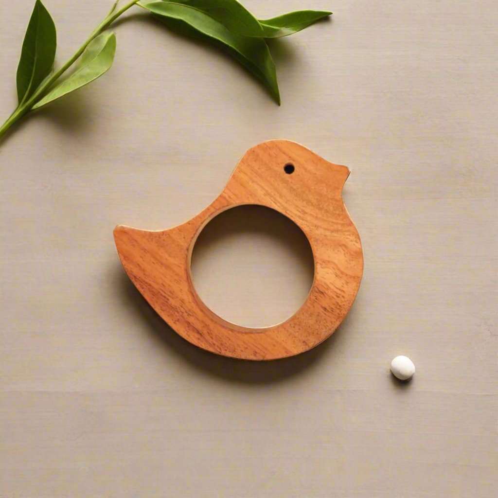 Erenjoy Bird Shaped Neem Wooden Teether for Babies