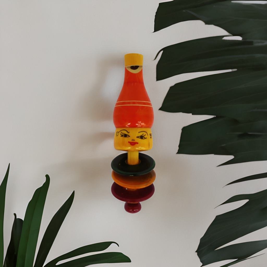 Wooden Colored Whistle Rattle by Erenjoy - Montessori Toy