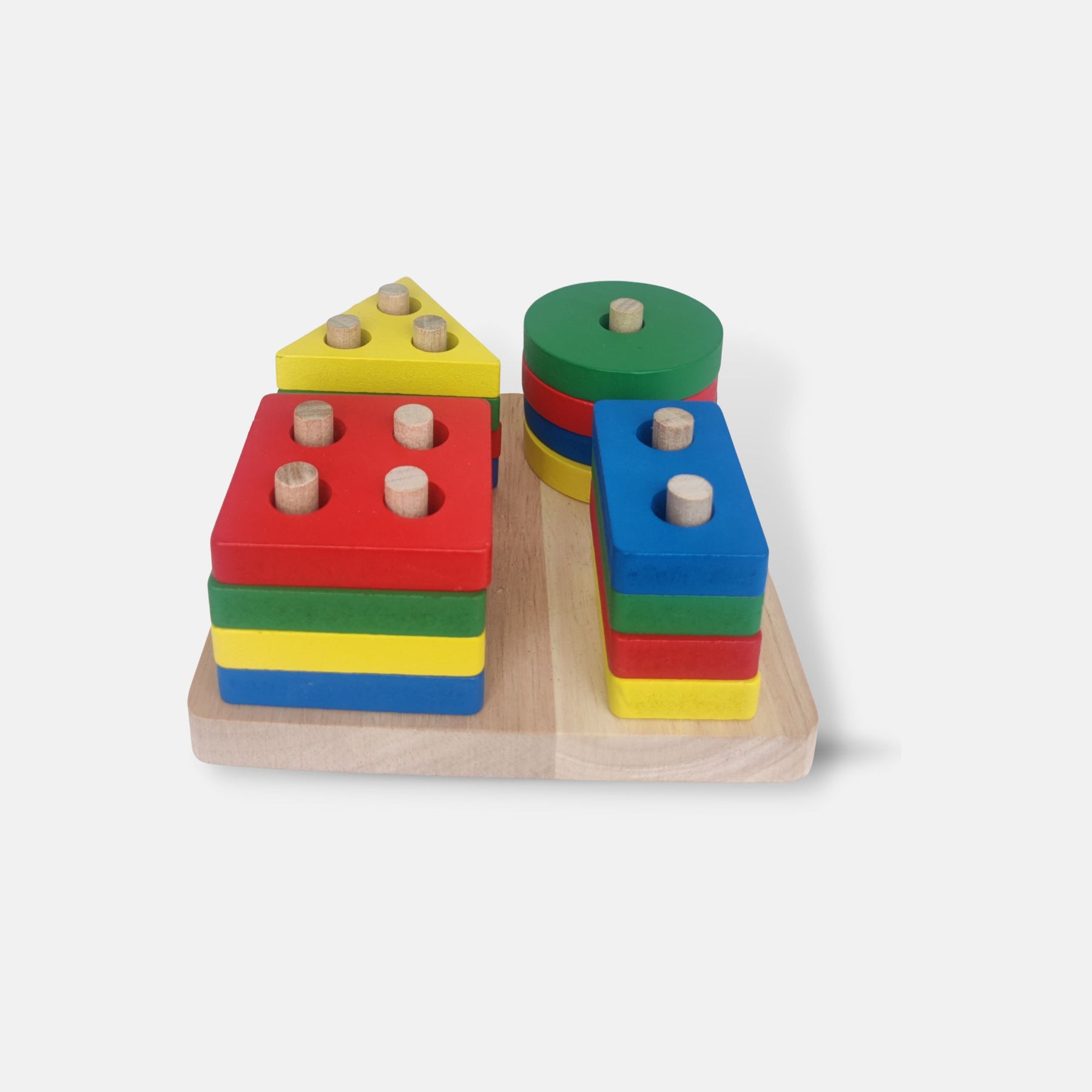 Erenjoy's Geometric Shape Stacker Square - Learn Shapes & Colors