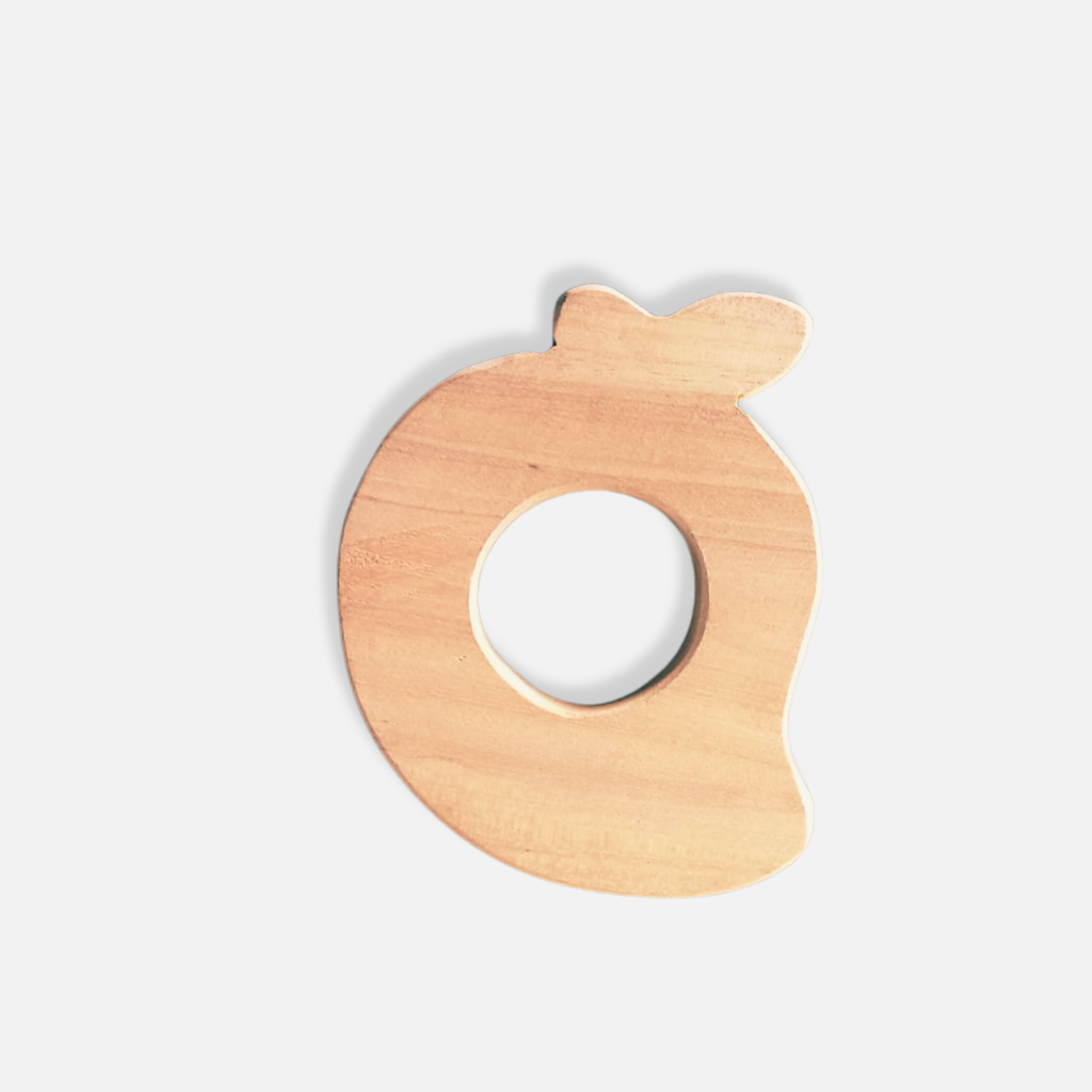 Erenjoy Mango Shaped Neem Wooden Teether for Teething Pain