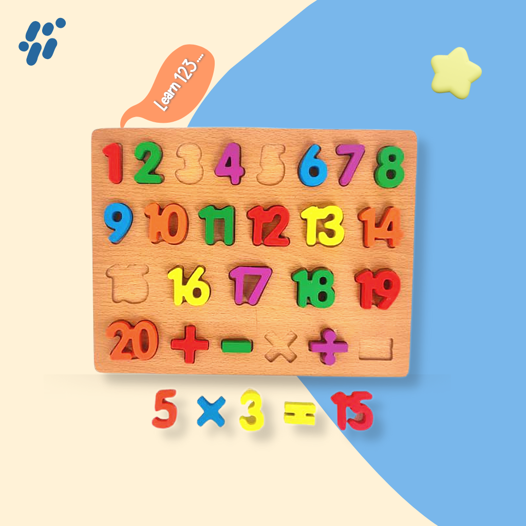 Montessori Number Board 1-20 | Erenjoy Counting & Math Blocks
