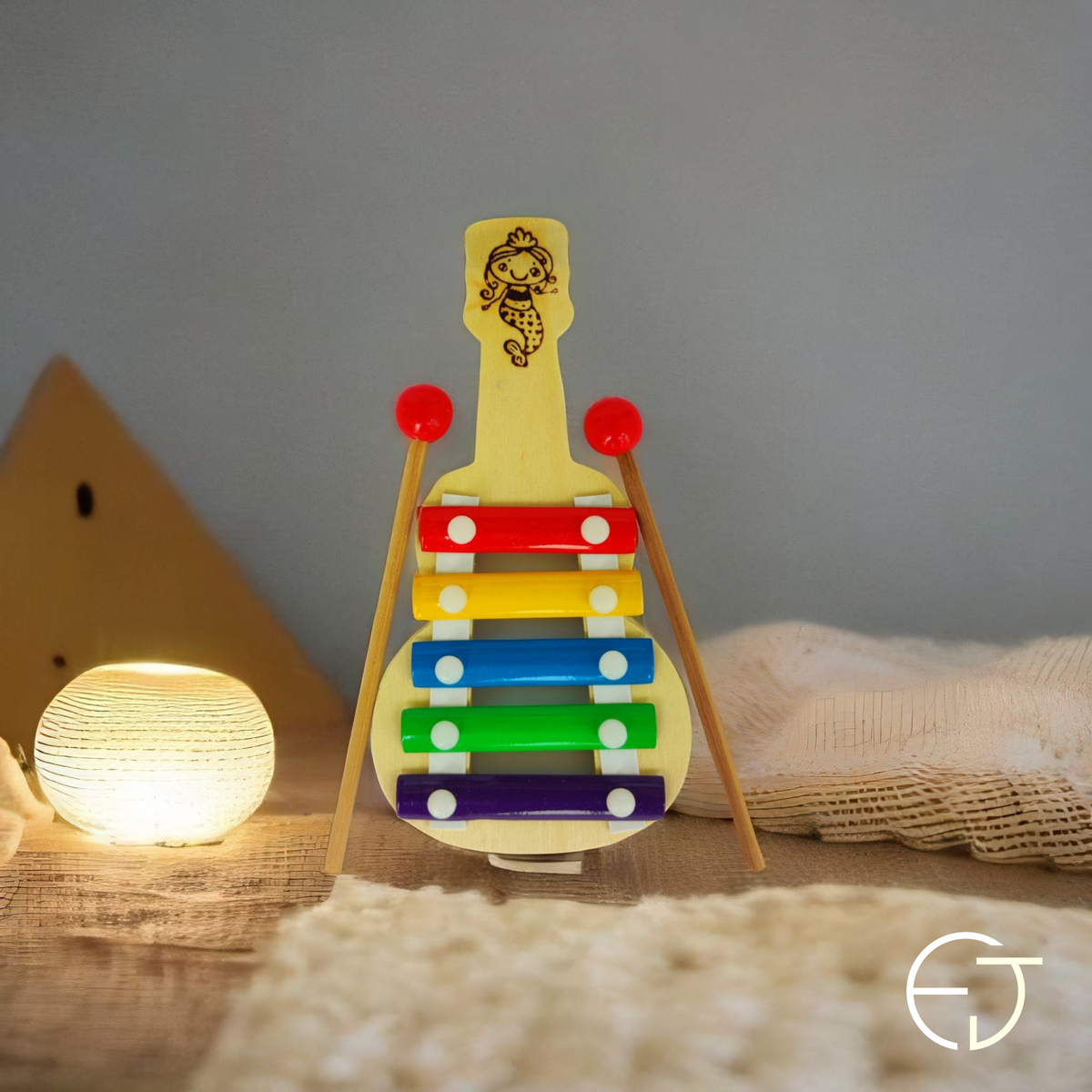 Erenjoy's Wooden Guitar Xylophone for Kids